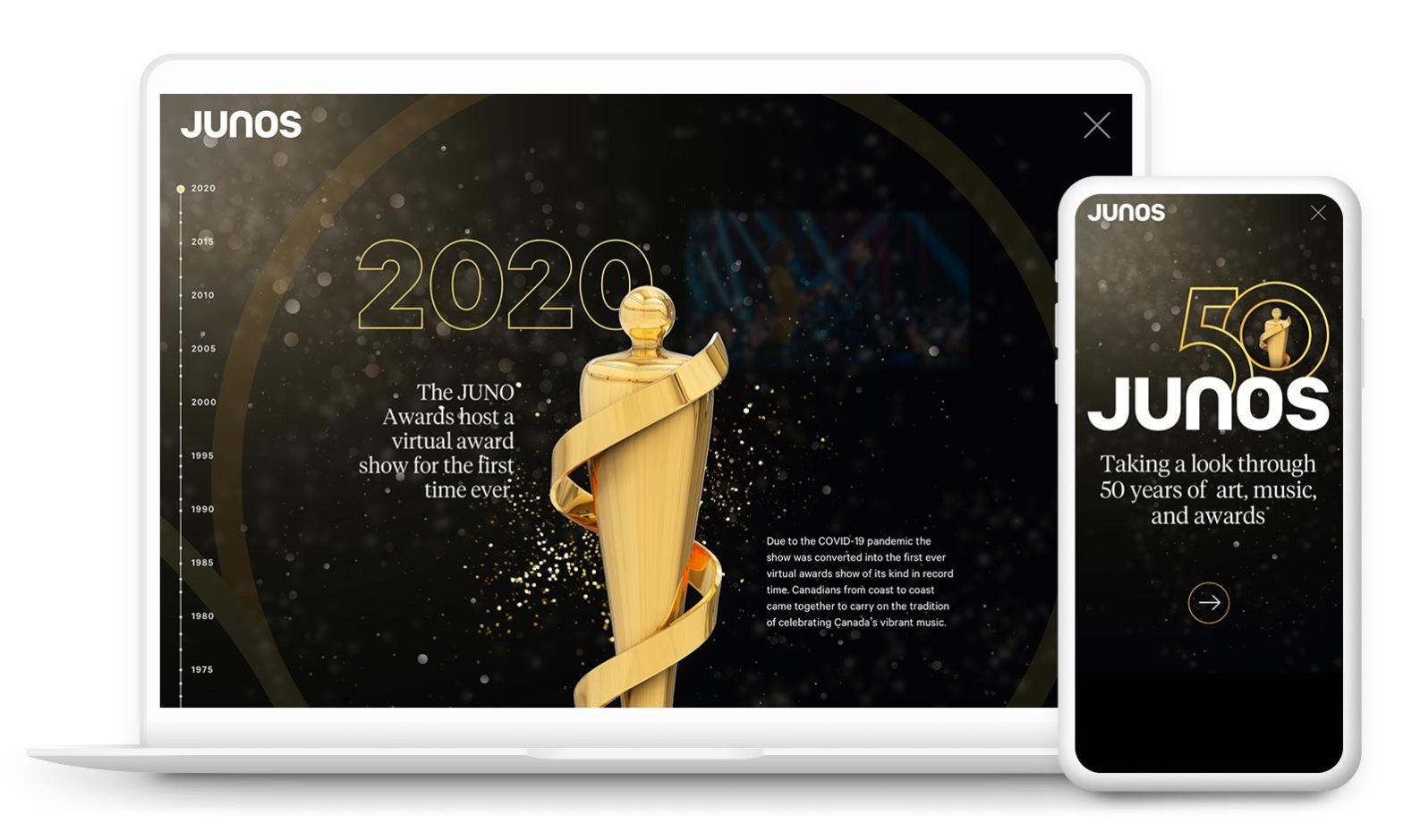 Web Design for The Entertainment Industry | The JUNO Awards