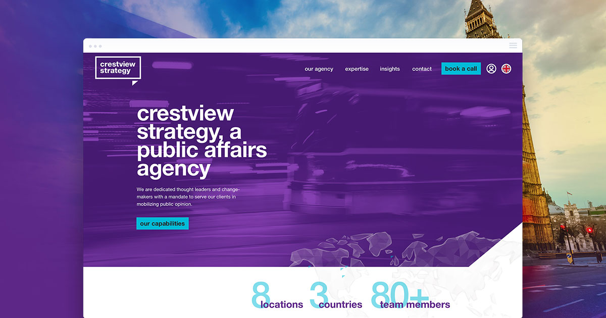 Web Design for Public Relations Agency – Crestview Strategy